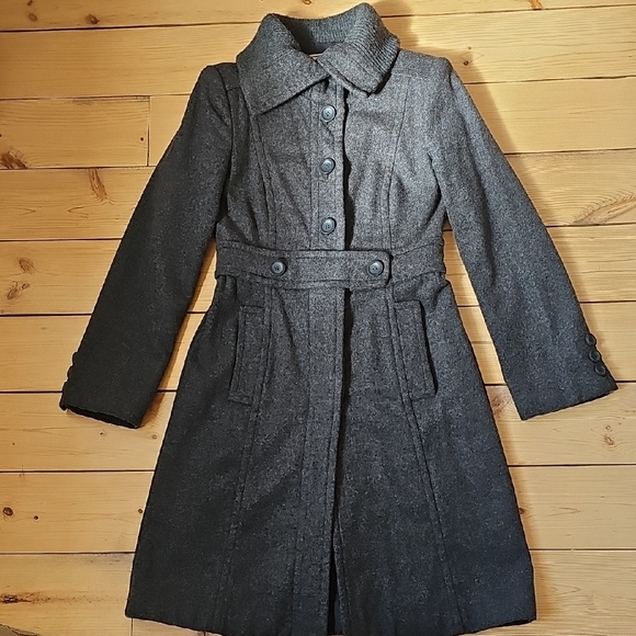 Mango | Jackets & Coats | Mango Gray Trench Coat With Belted Waist ...